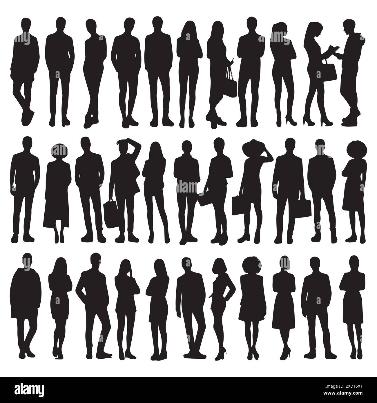 Multiple people walking Cut Out Stock Images & Pictures - Alamy