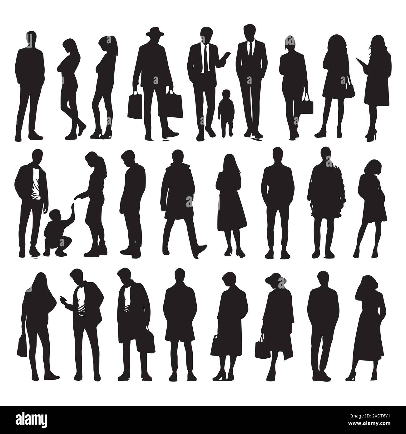 Multiple people walking Cut Out Stock Images & Pictures - Alamy