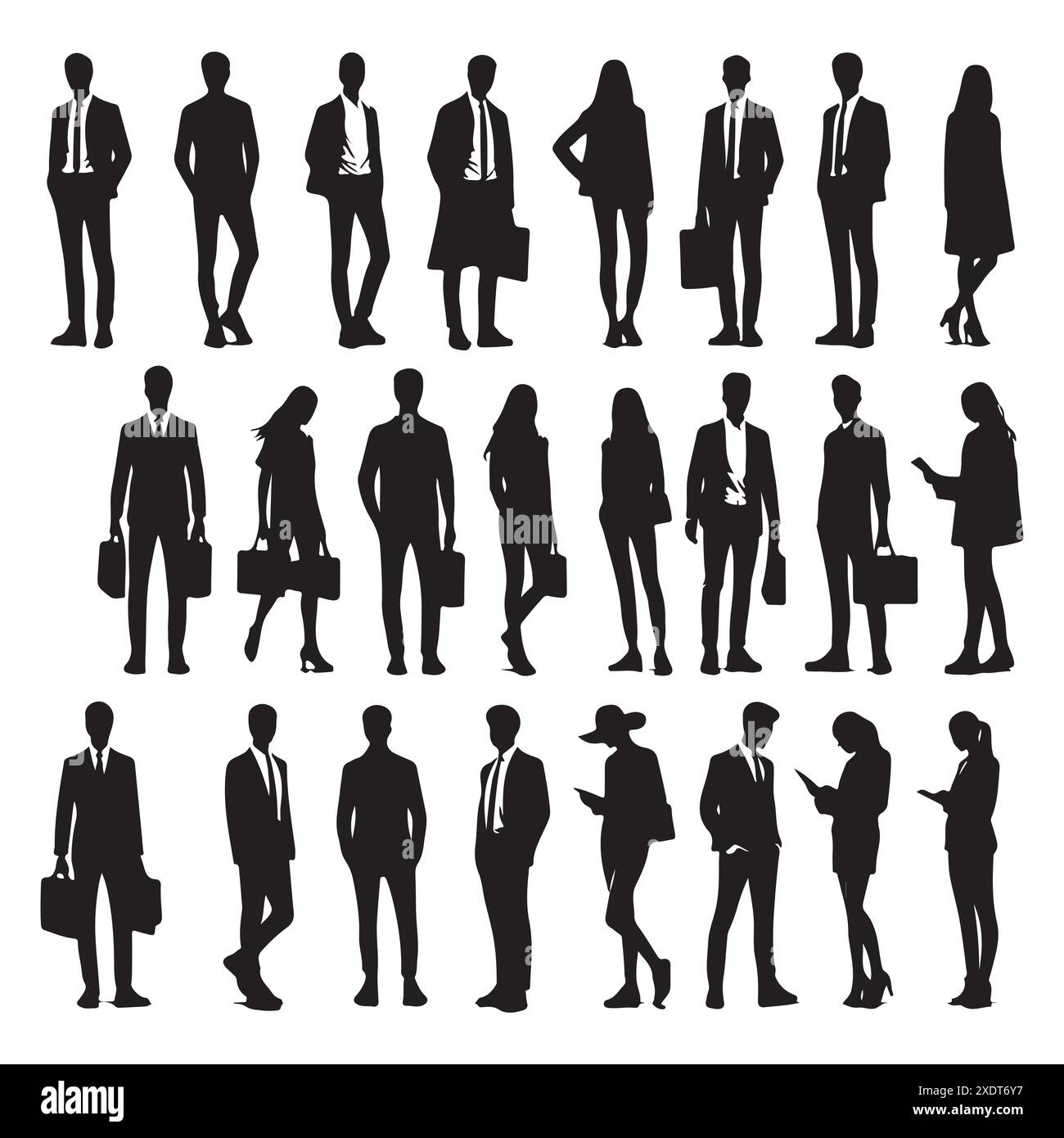 Silhouette set of multiple people together Stock Vector Image & Art - Alamy