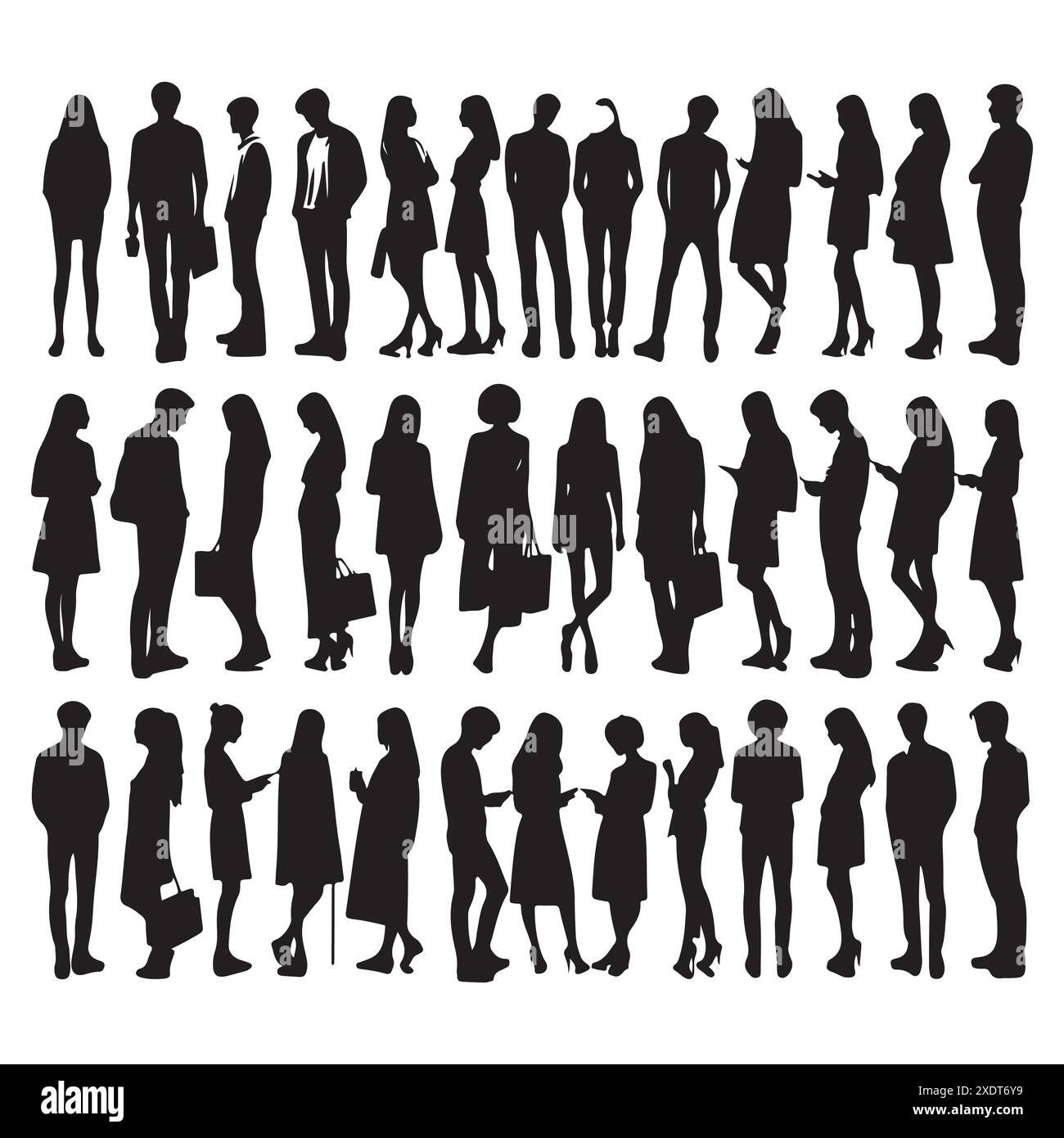 Multiple people walking Cut Out Stock Images & Pictures - Alamy