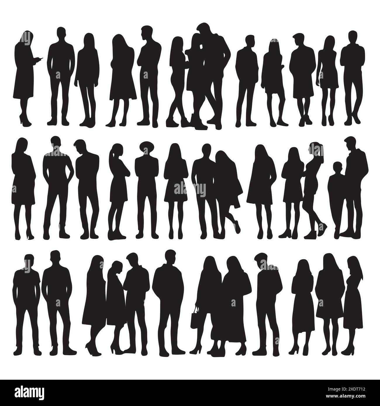 Multiple people walking Cut Out Stock Images & Pictures - Alamy