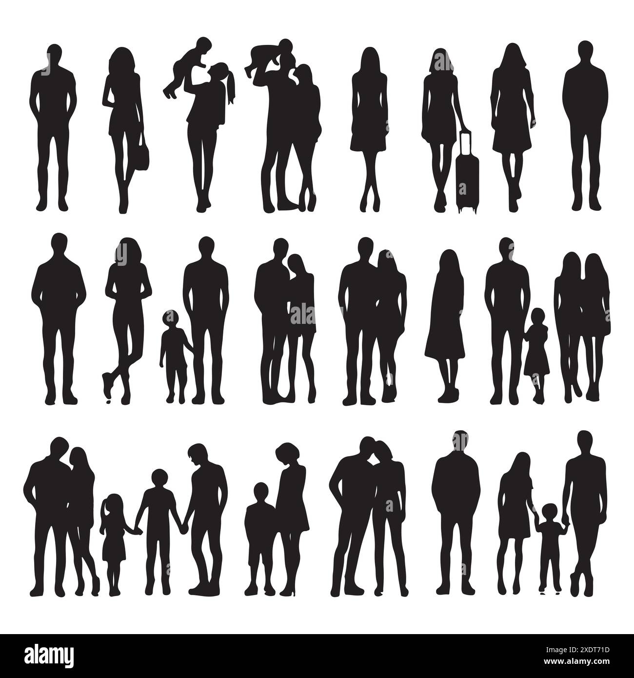 Multiple people walking Cut Out Stock Images & Pictures - Alamy