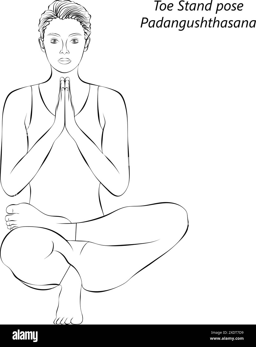 Toe stand pose vector vectors Stock Vector Images - Alamy