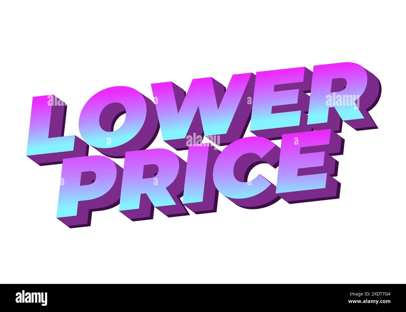Lower price. Text effect design in 3D look with good colors Stock ...