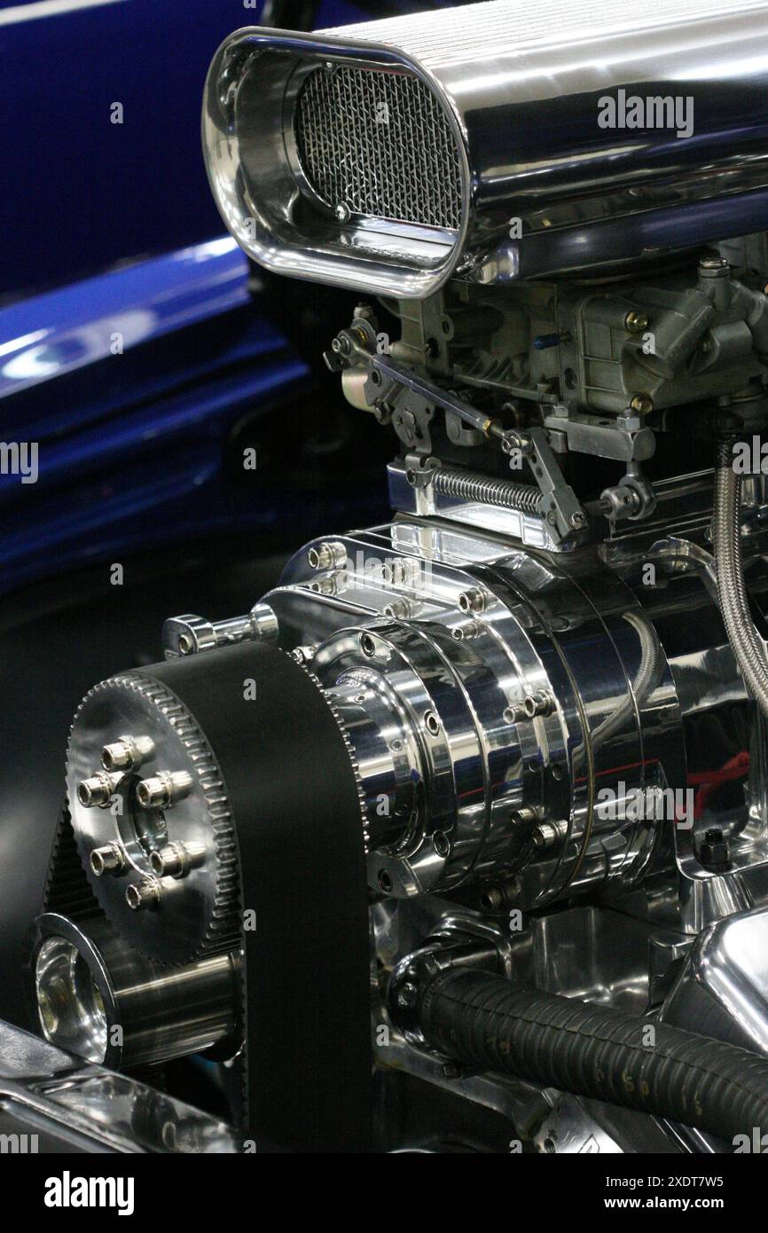 Classic Car Motor - Hot Rod Engine Stock Photo - Alamy