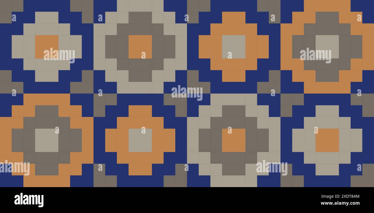 Vibrant image featuring a repeating geometric pattern with pixelated ...