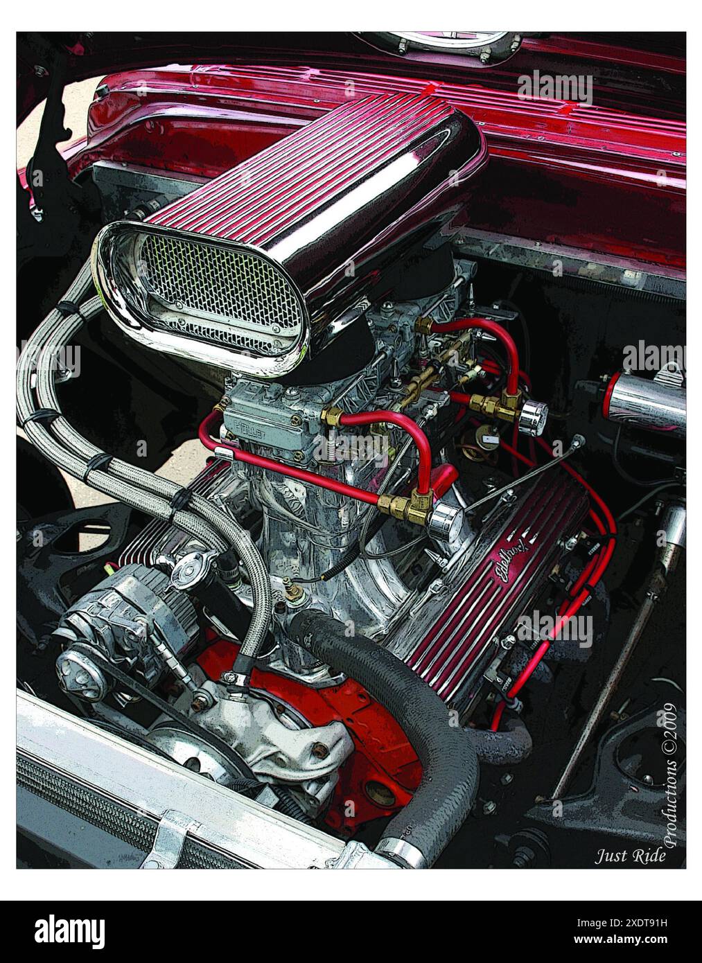 Classic Car Motor - Hot Rod Engine Stock Photo - Alamy