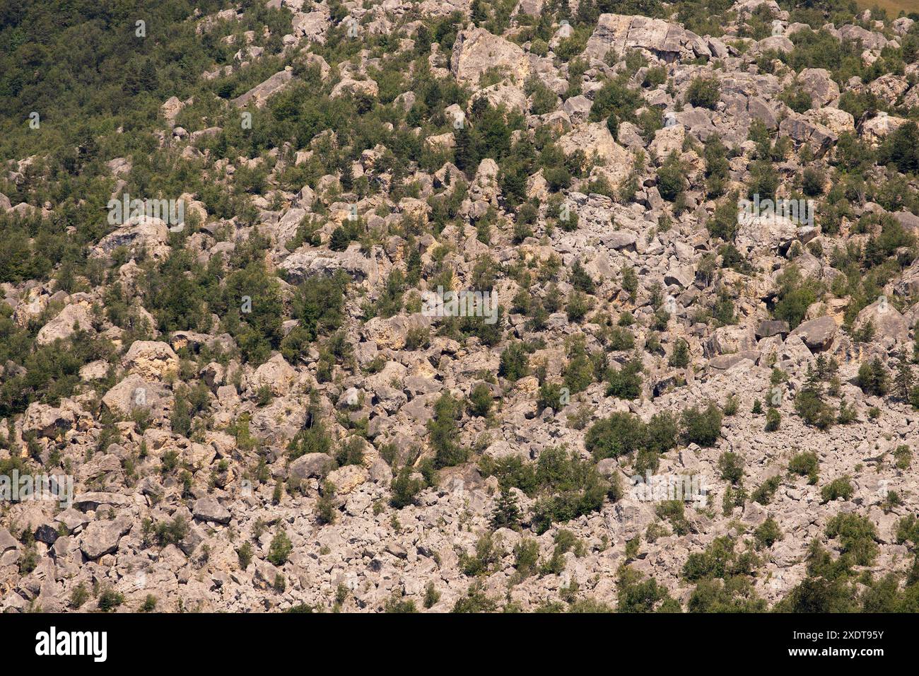 Stones that fell from Mount Kapaz from an earthquake. Ganja. Azerbaijan ...