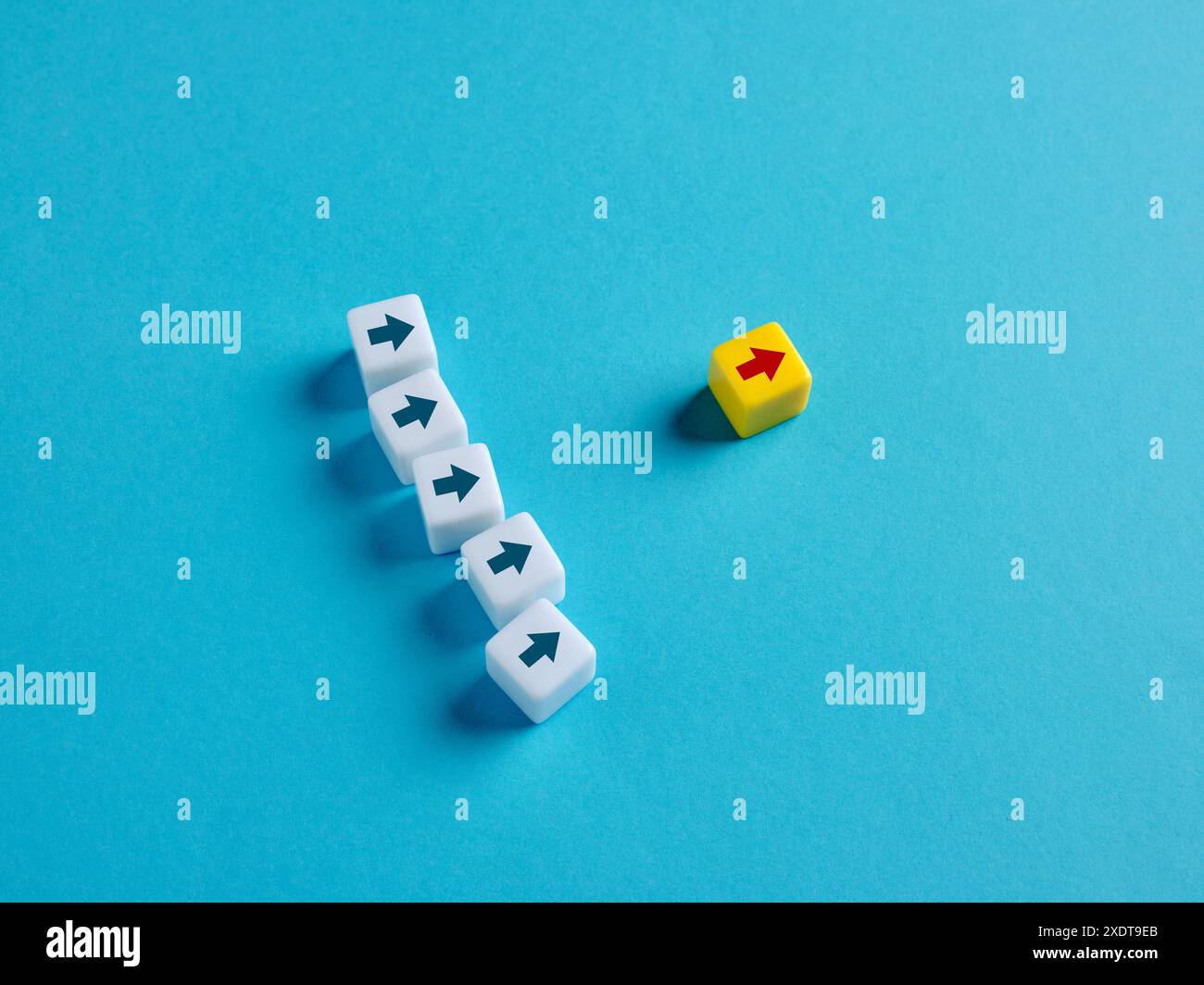 Guidance and leadership. Following the leader. Arrows following the ...