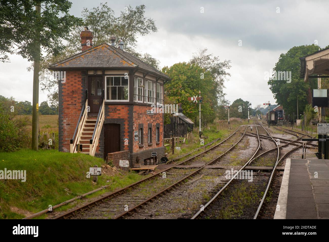 Traditional Railway Signal Box Stock Photo - Alamy