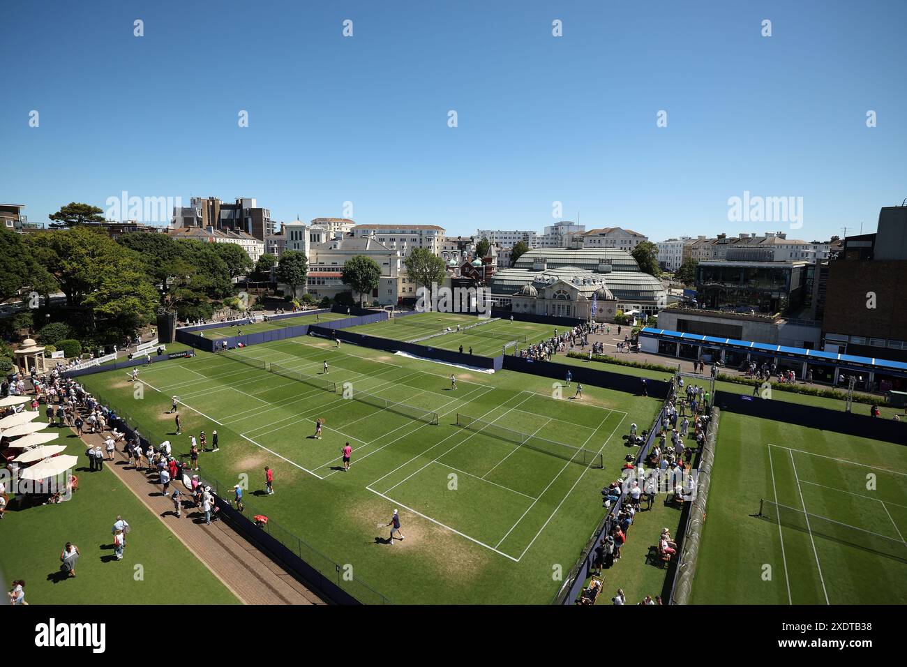 A general view of practice courts on day three of the Rothesay ...