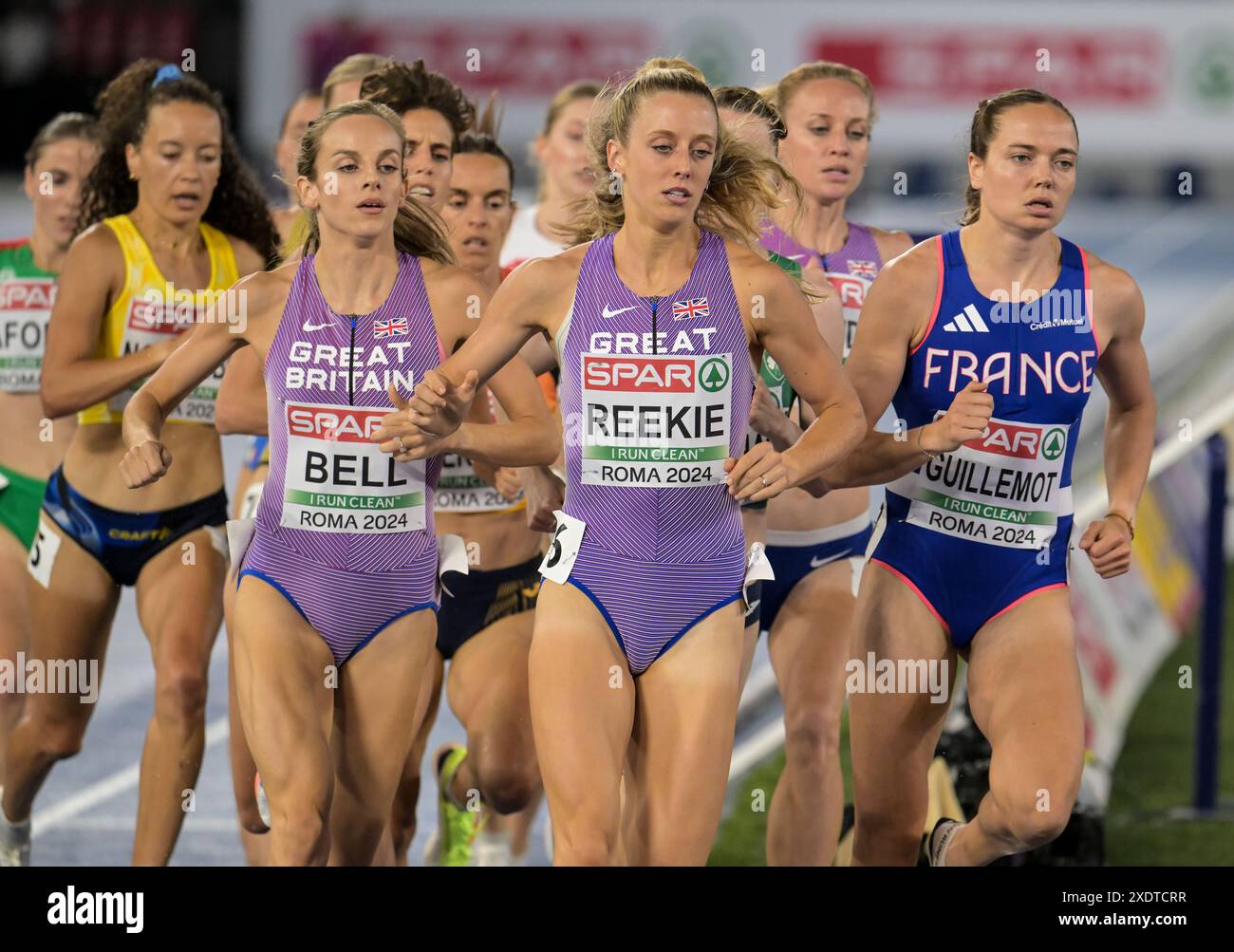 Georgie Bell, Jemma Reekie of Great Britain and Agathe Guillemont of ...
