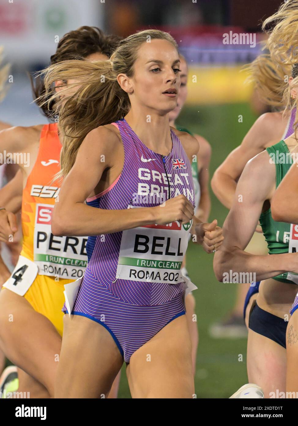 Georgie Bell of Great Britain competing in the women’s 1500m final at ...