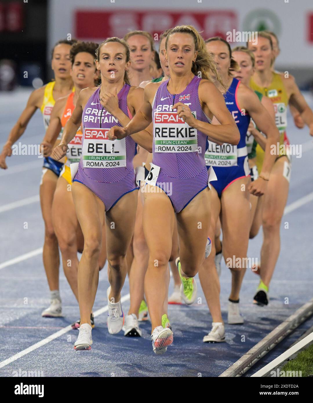 Georgie Bell and Jemma Reekie of Great Britain competing in the women’s ...