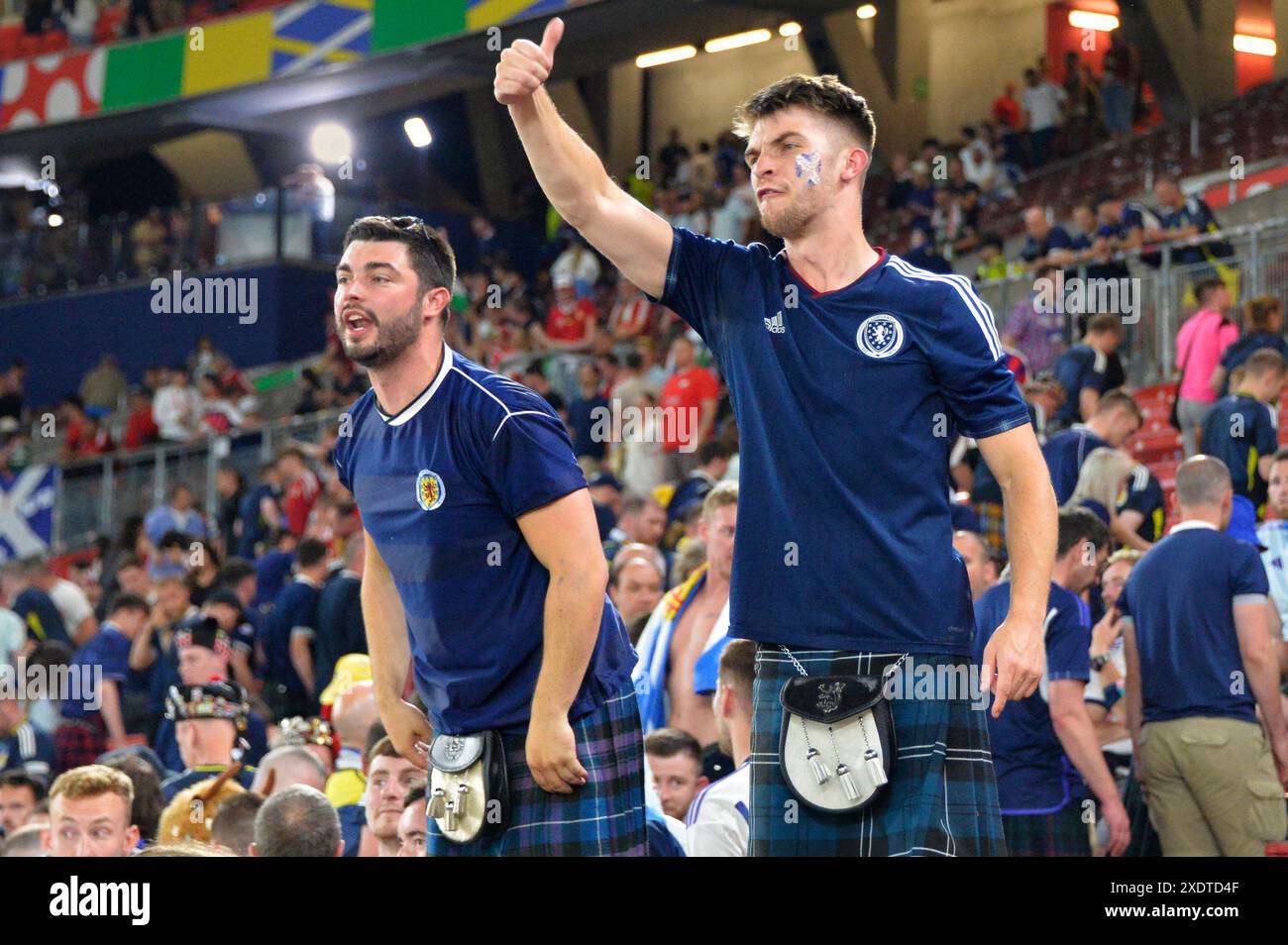 Stuttgart, Germany. 24th Jun 2024. Scotland fans vent their fury at the ...