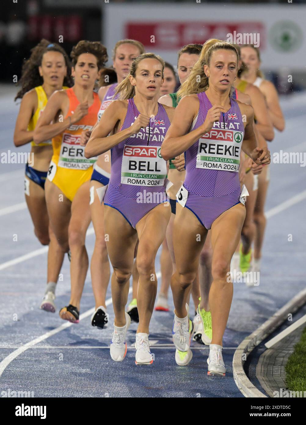 Georgie Bell and Jemma Reekie of Great Britain competing in the women’s ...