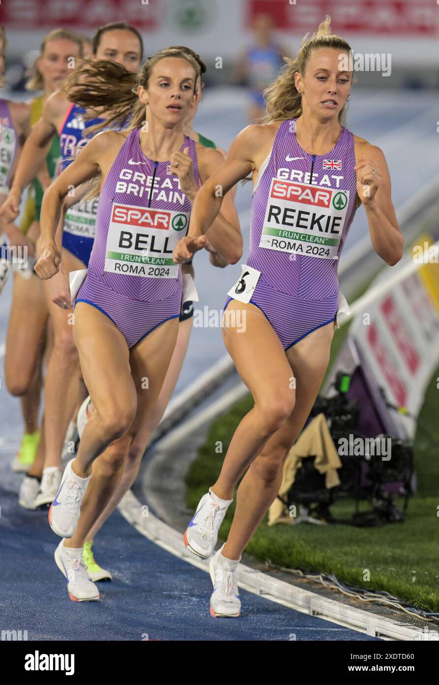 Georgie Bell and Jemma Reekie of Great Britain competing in the women’s ...