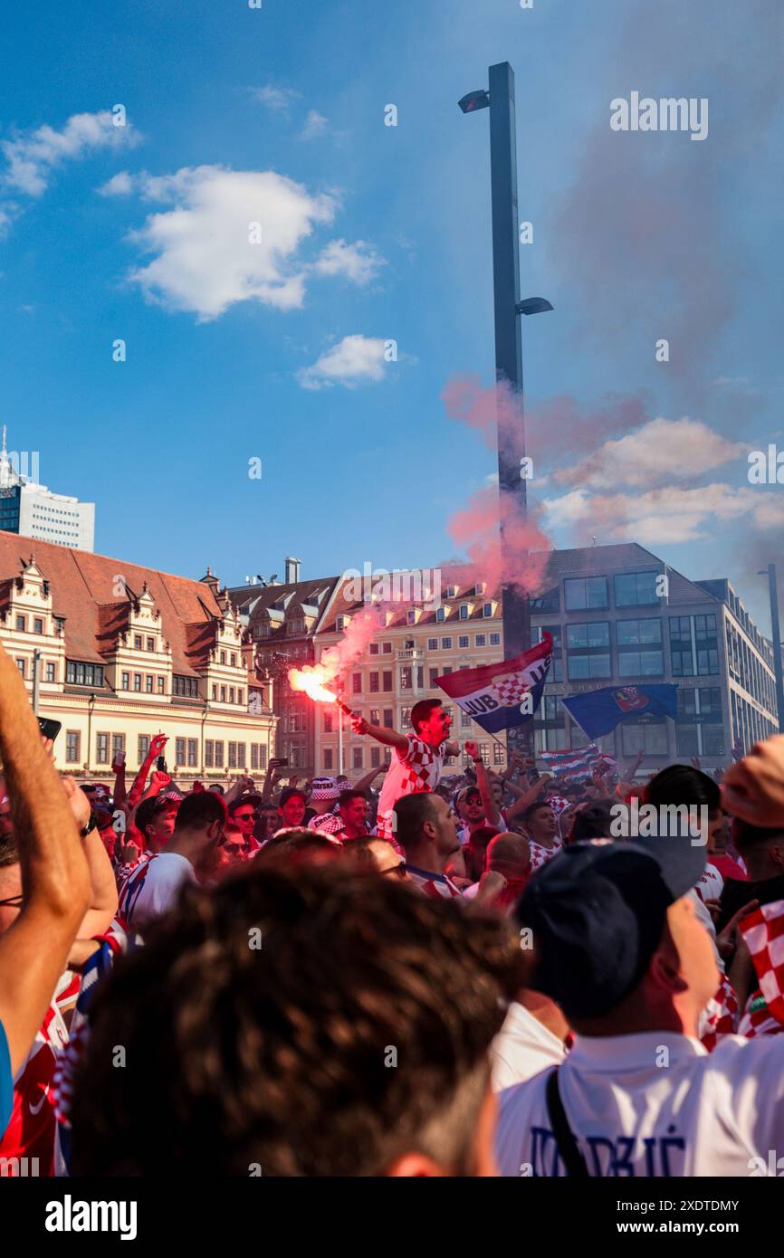 Croatia fans during UEFA Euro 2024 - Croatia vs Italy, UEFA European ...