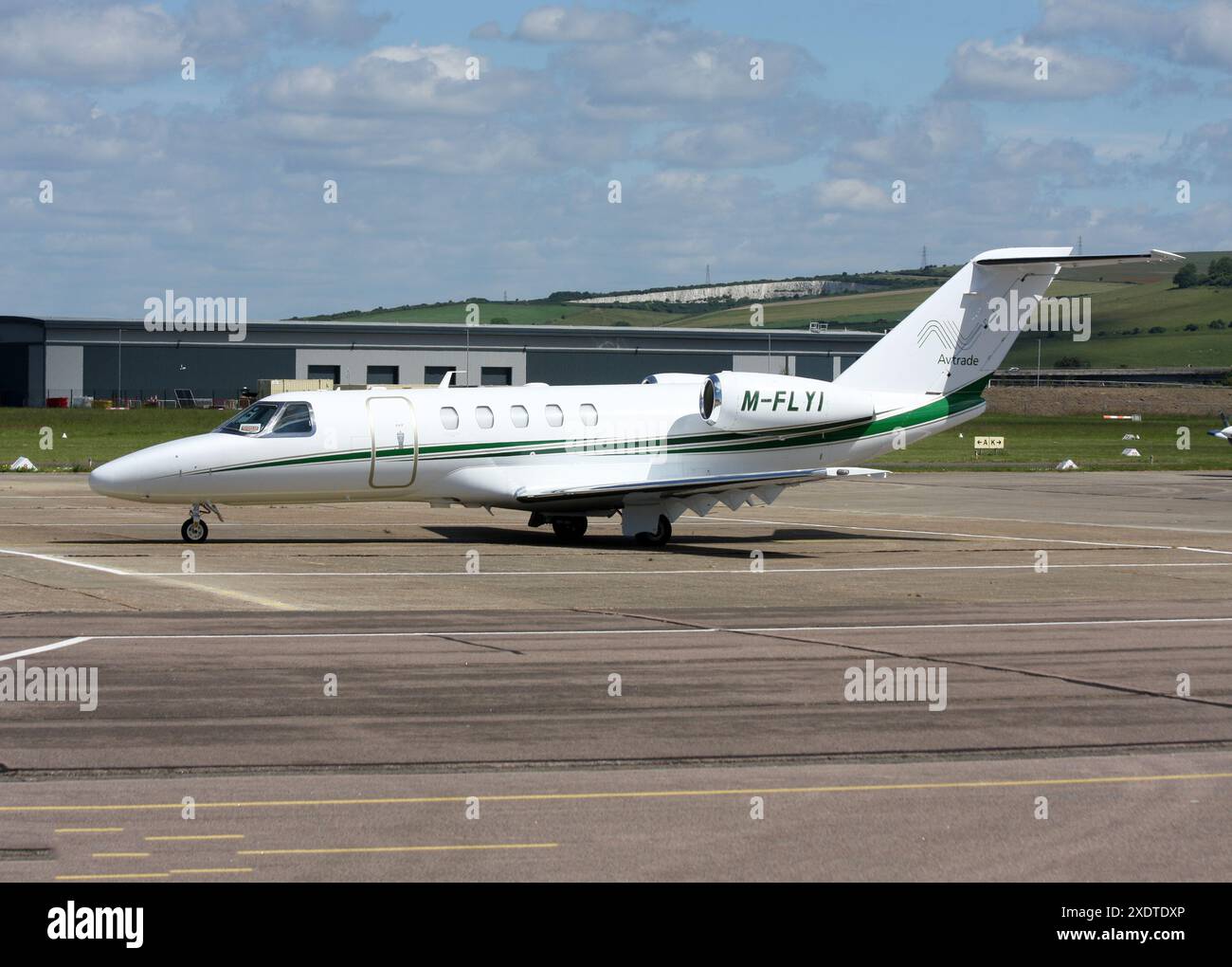 A Cessna 525C CitationJet 4 of Avtrade on the ramp at Brighton City ...