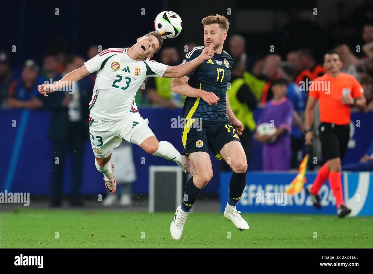 Stuttgart, Germany. 23rd June, 2024. Kevin Csoboth of Hungary and Jack ...