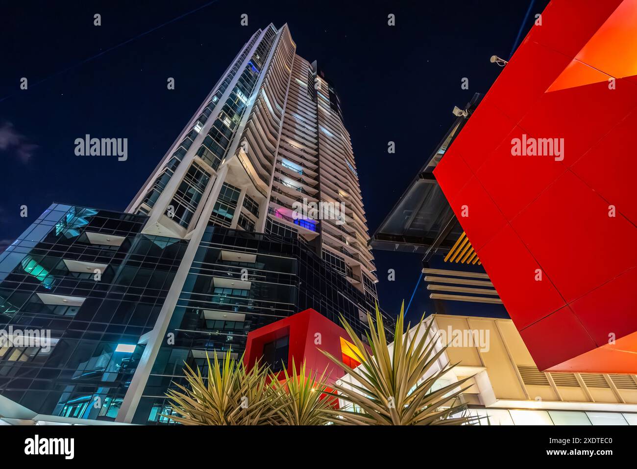 Gold Coast, Queensland, Australia - Upright view at modern buildings in ...