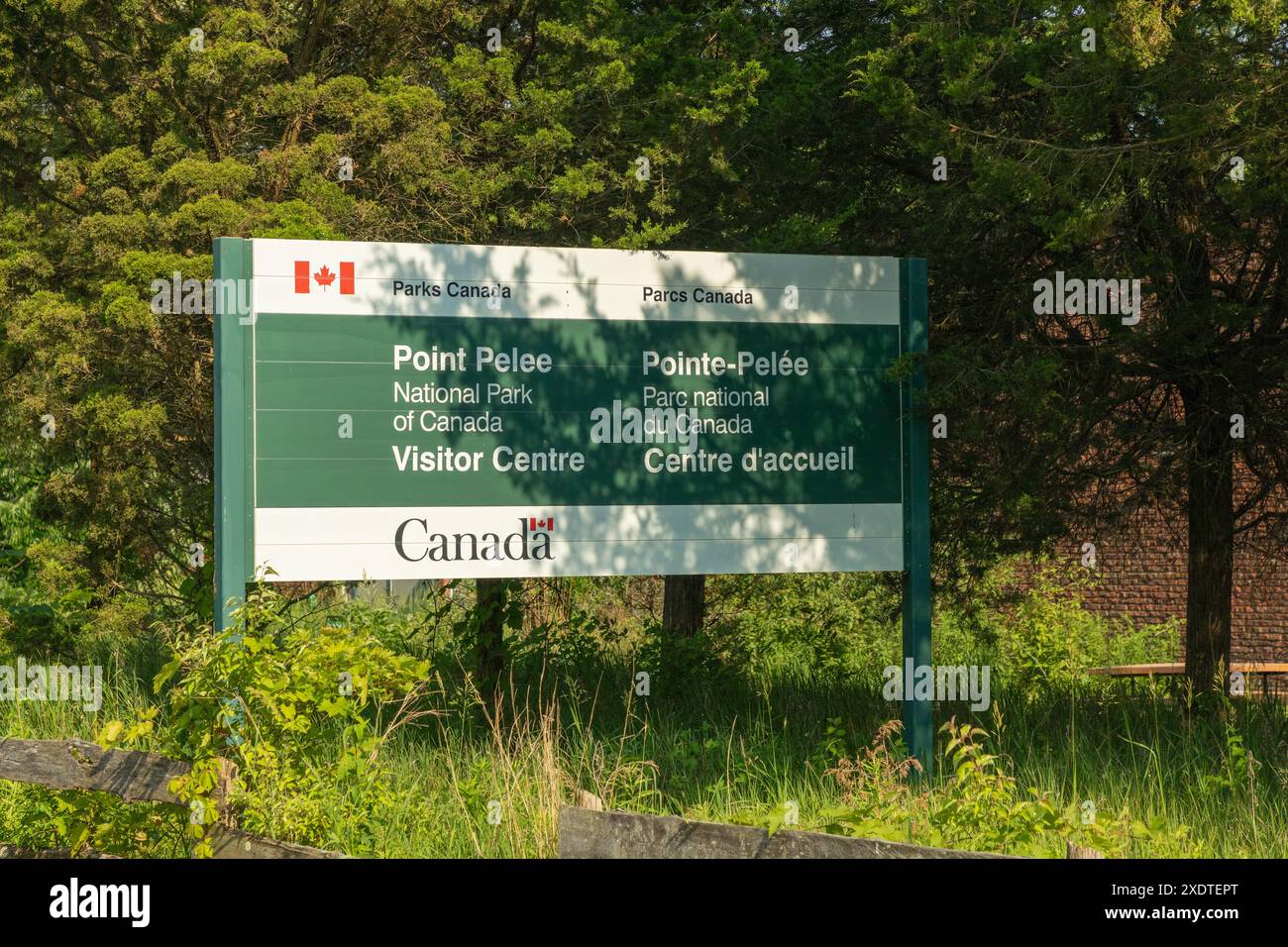 A sign at Point Pelee national park in southern Ontario, the most ...
