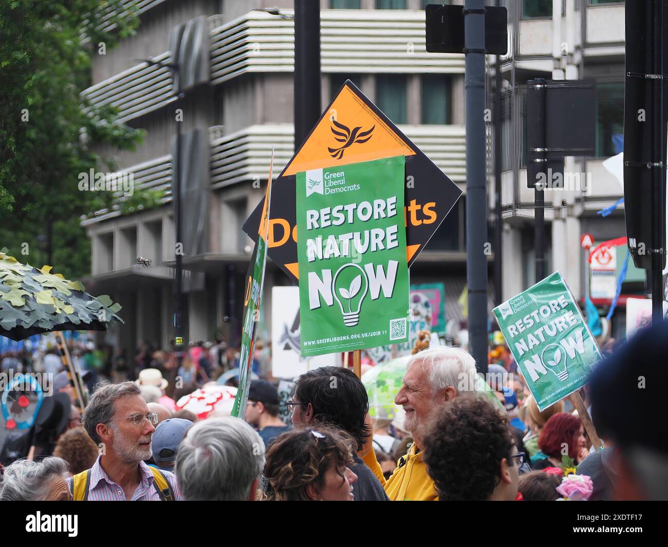 RESTORE NATURE NOW PROTEST LONDON 22 JUNE 2024 Stock Photo - Alamy