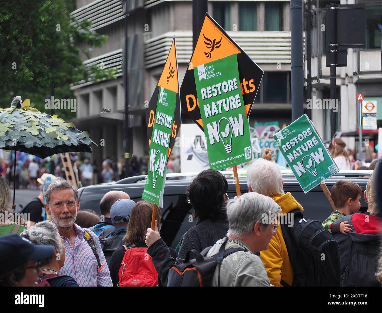 RESTORE NATURE NOW PROTEST LONDON 22 JUNE 2024 Stock Photo - Alamy