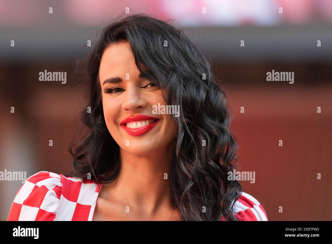 Leipzig: Croatian influencer and football supporter Ivana Knoll poses ...