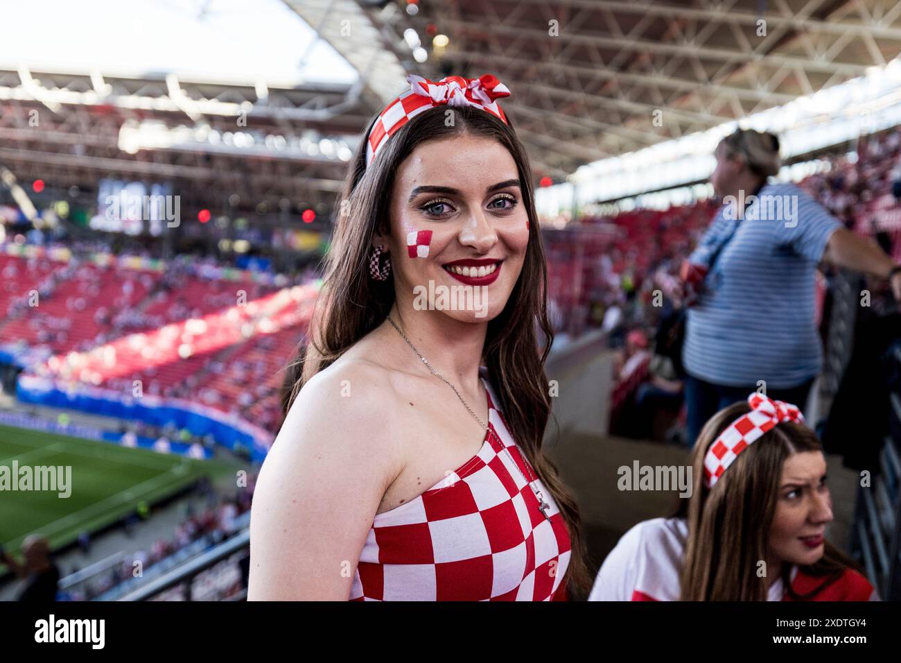 Leipzig, Germany. 24th, June 2024. Football fans of Croatia seen at the ...