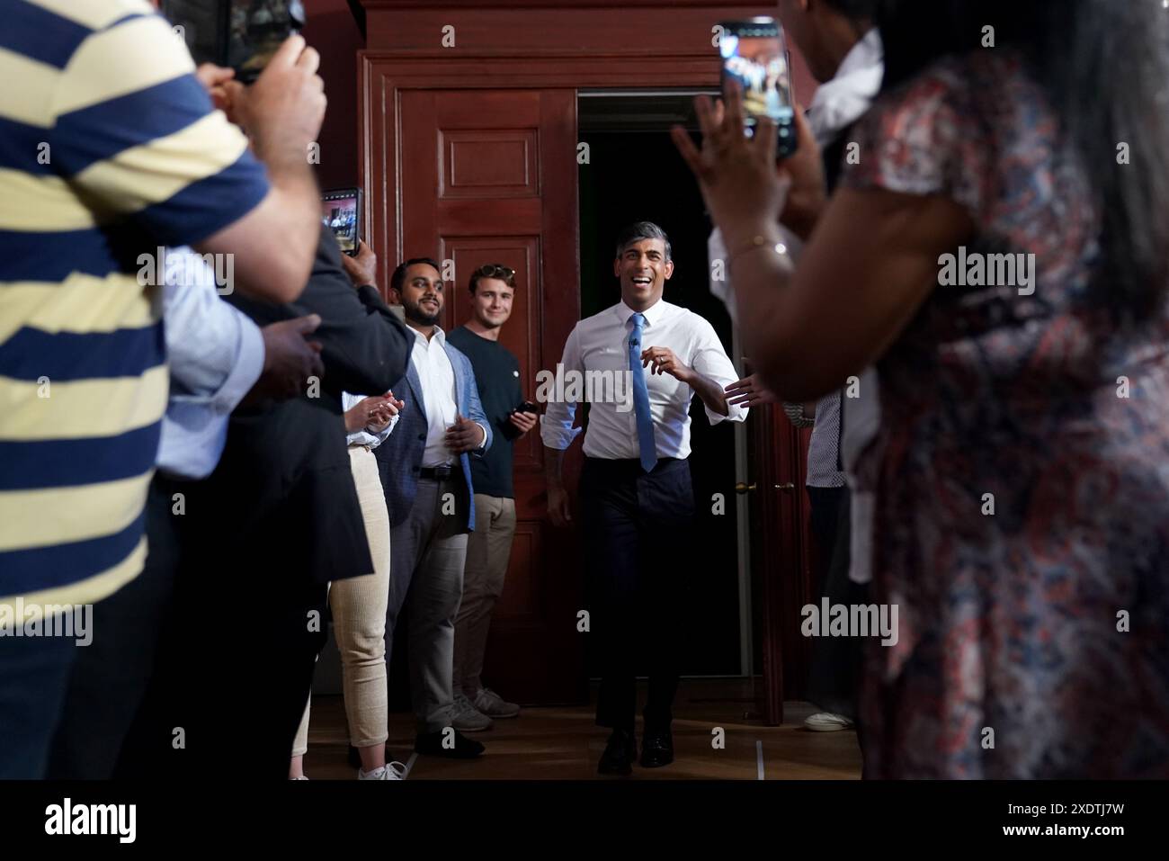 Prime Minister Rishi Sunak arrives to make a speech at an event at ...