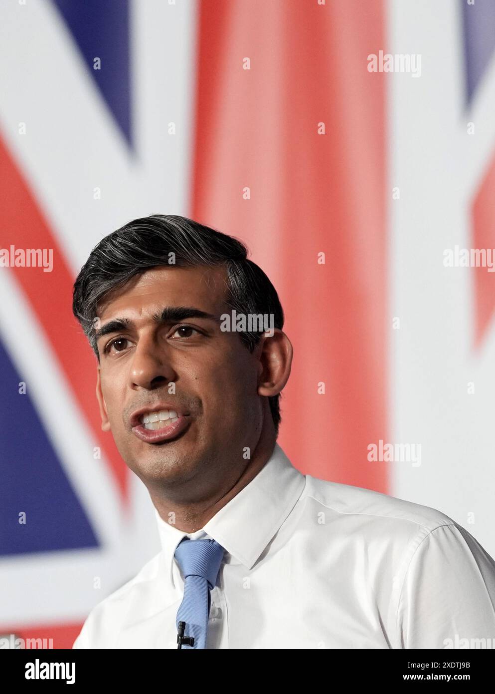 Prime Minister Rishi Sunak making a speech at an event at Petyt Hall ...