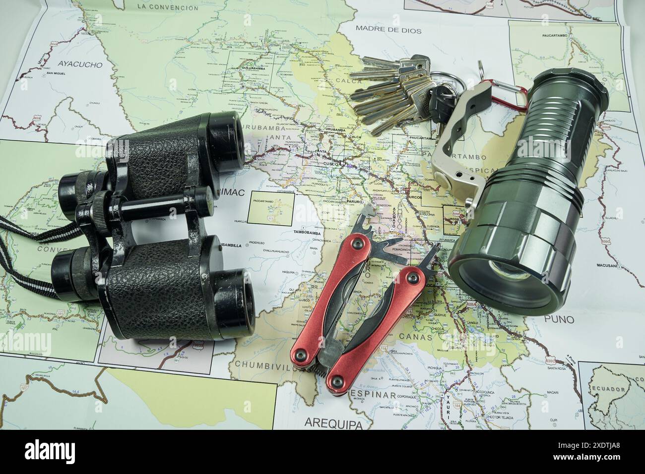 Travel planning map to Cusco, Peru Stock Photo - Alamy