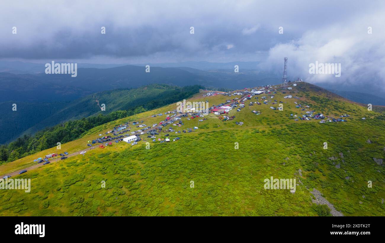 Aerial drone shot rock festival hi-res stock photography and images - Alamy