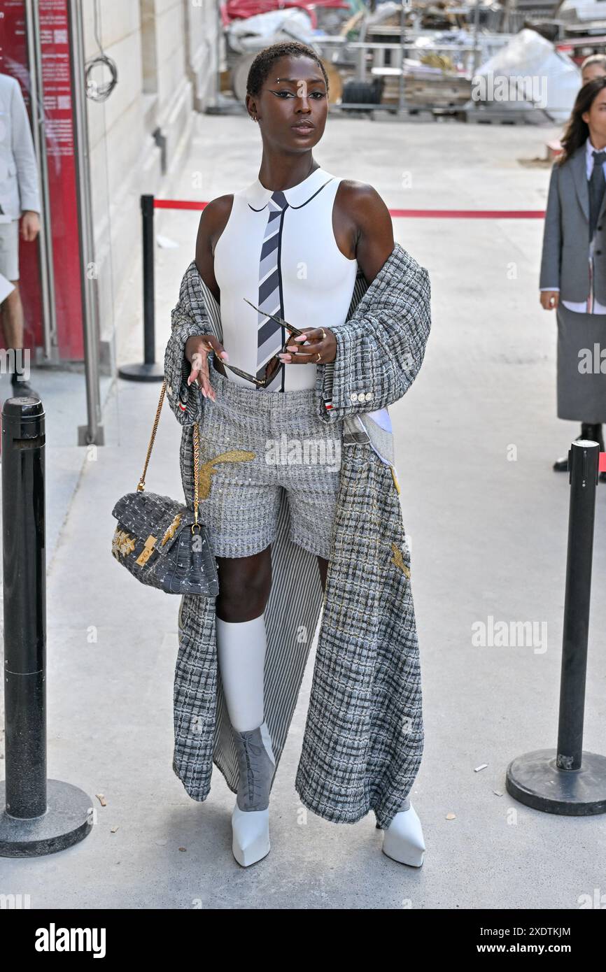 Jodie Turner Smith arriving at Thom Browne show during PFW Haute ...