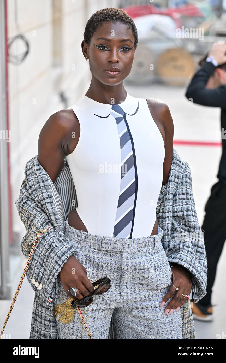 Jodie Turner Smith arriving at Thom Browne show during PFW Haute ...