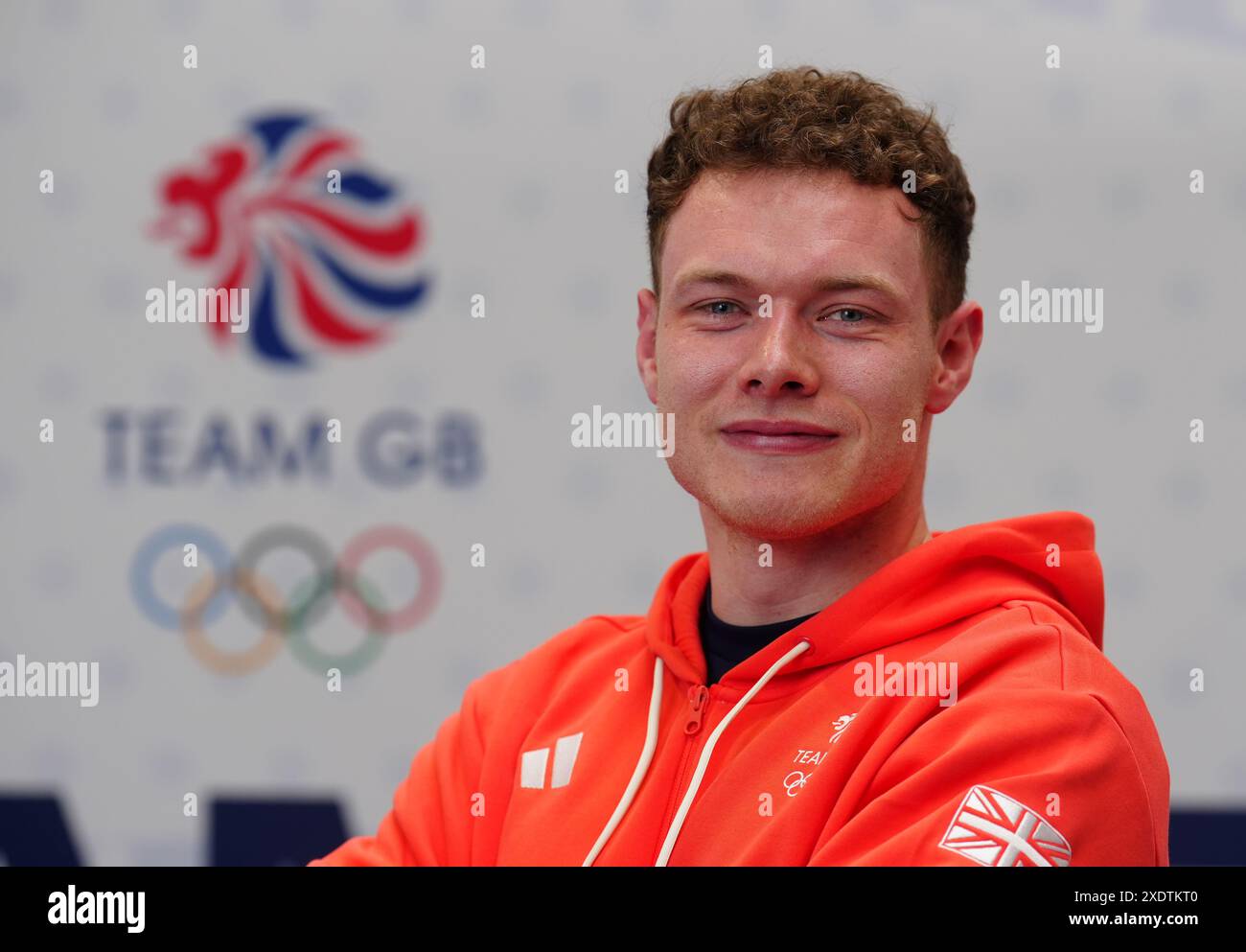 Jack Carlin during a Team GB kitting out session for the Paris Olympics ...