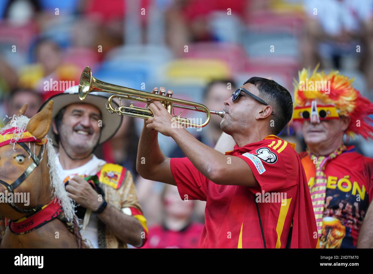 Spanish fans during the EURO 2024, Group B football match between ...