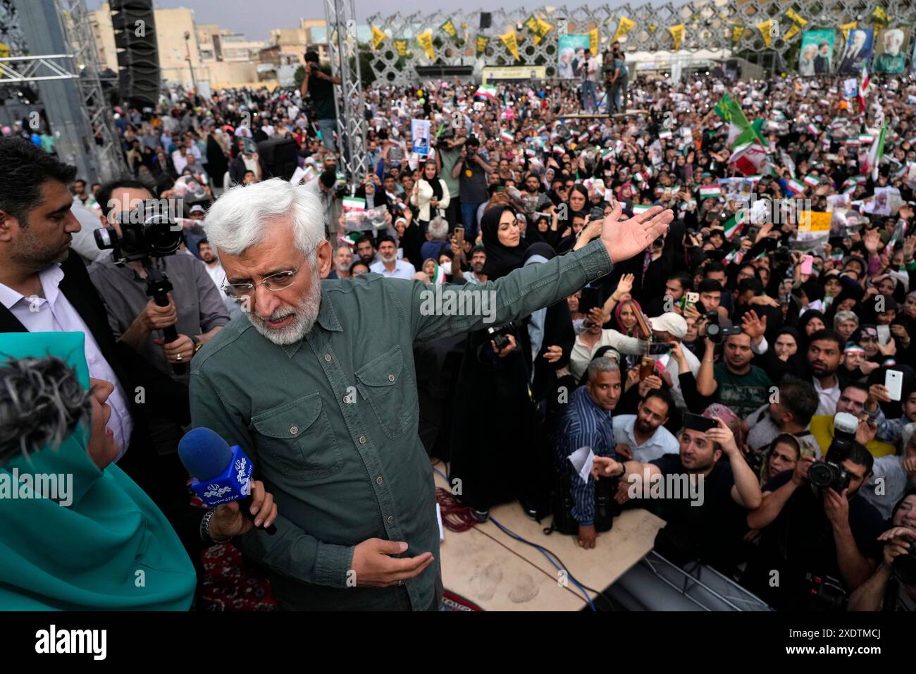 Candidate for the June 28, presidential election, Saeed Jalili, a former Iran's top nuclear ...