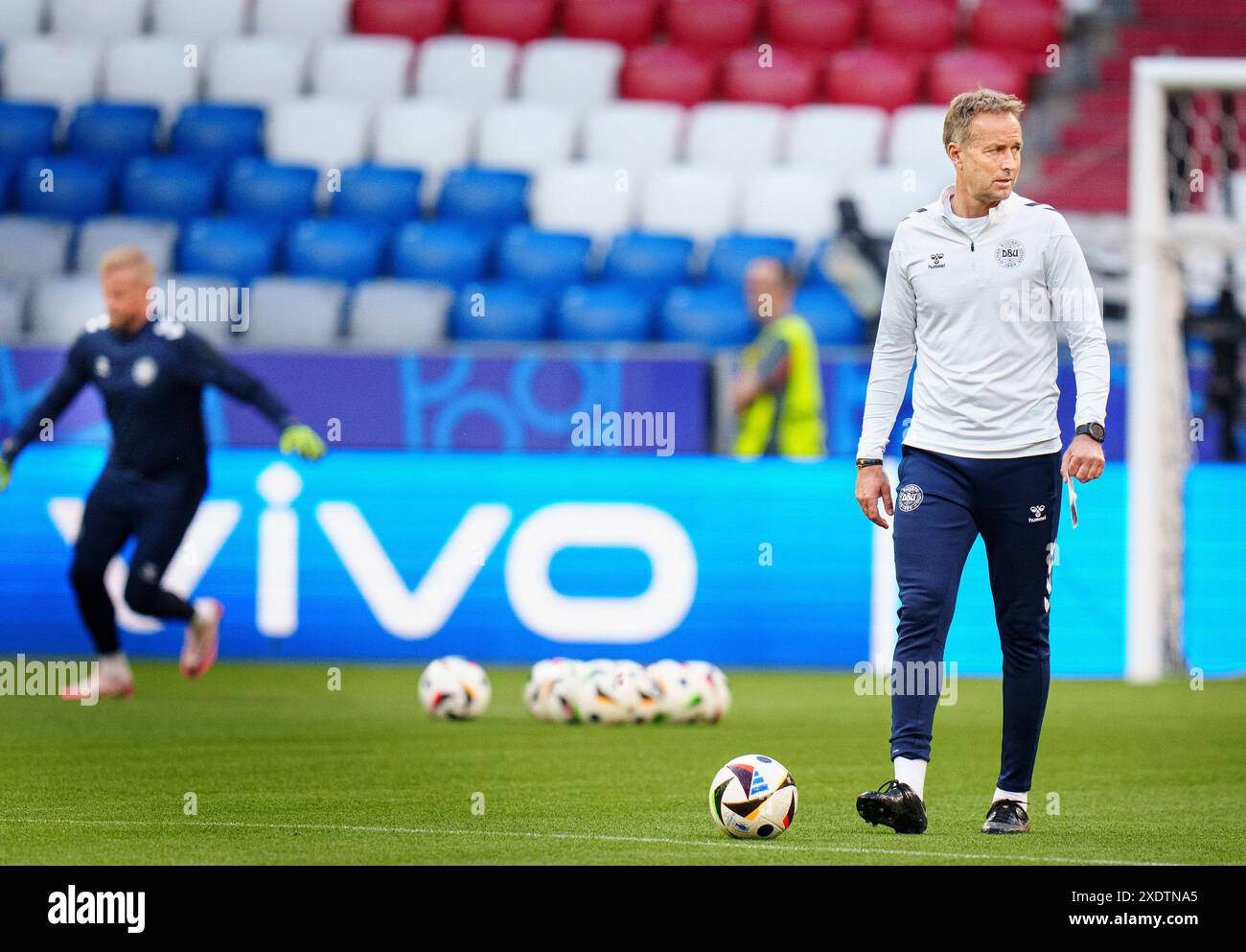 Frankfurt, Germany. 24th June, 2024. National coach Kasper Hjulmand and ...