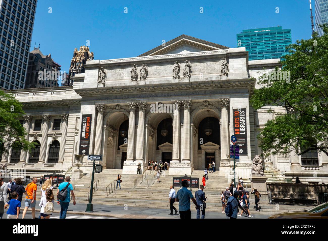 The New York Public Library is an iconic landmark on Fifth Avenue in ...