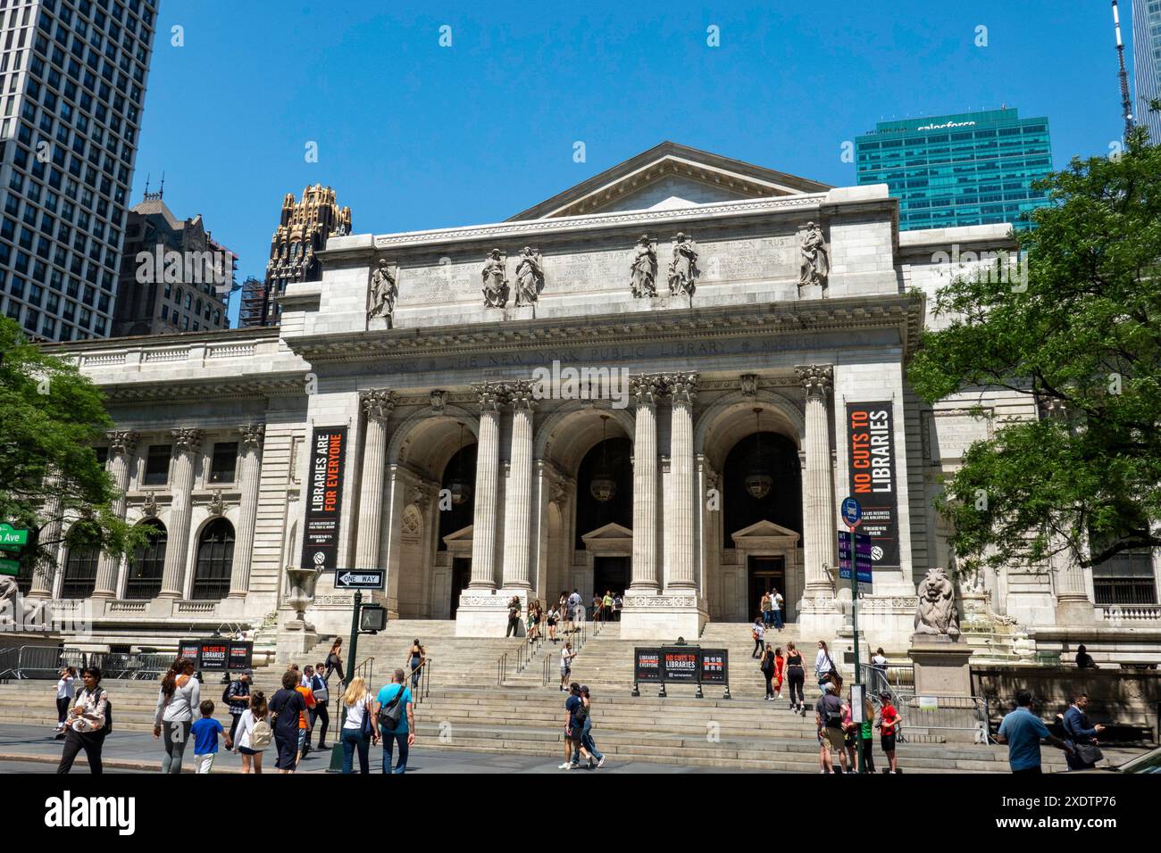 The New York Public Library is an iconic landmark on Fifth Avenue in ...