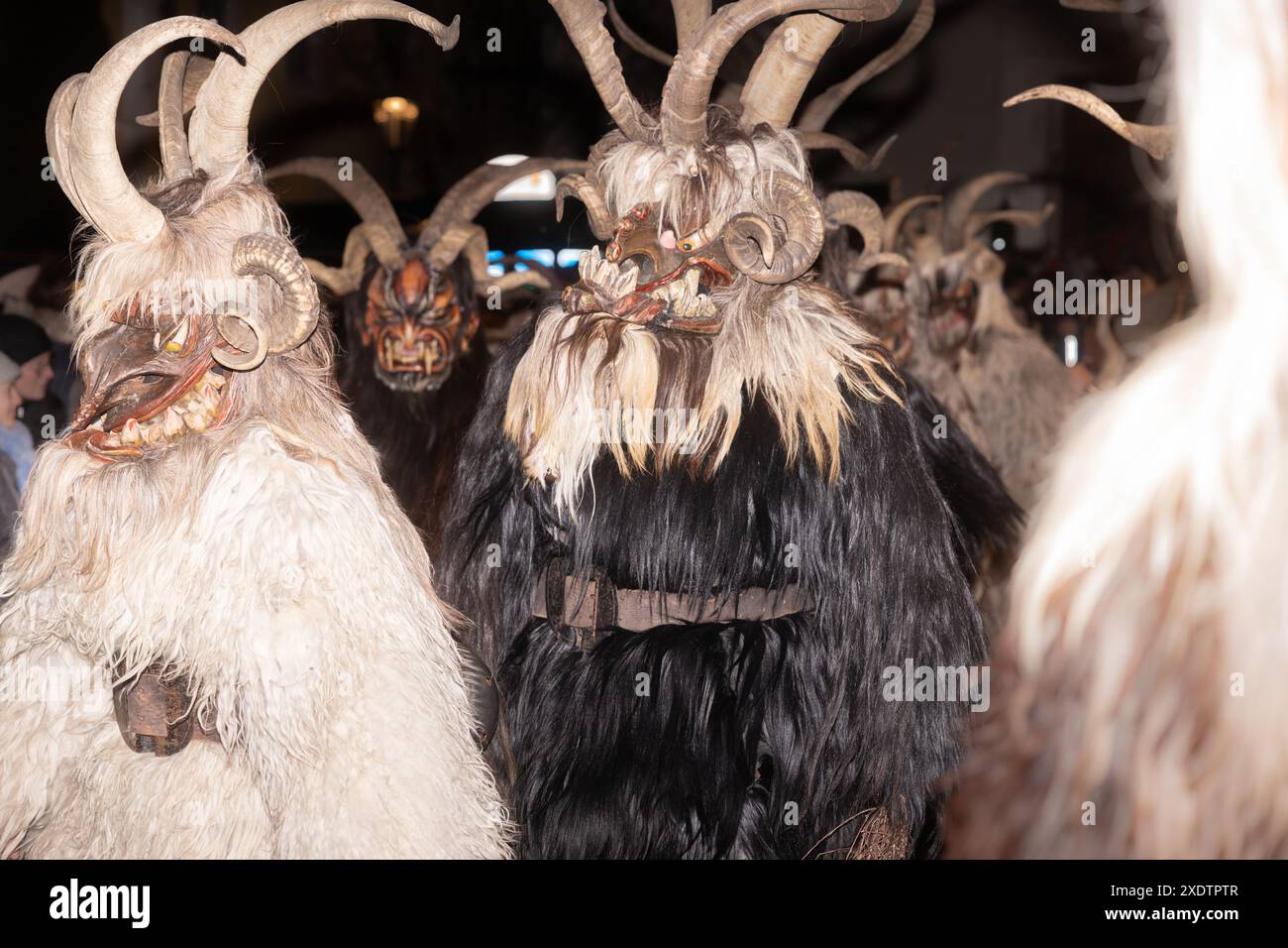 AUSTRIA, Goldegg - JANUARY 1, 2024: Furry Masked Figures During ...