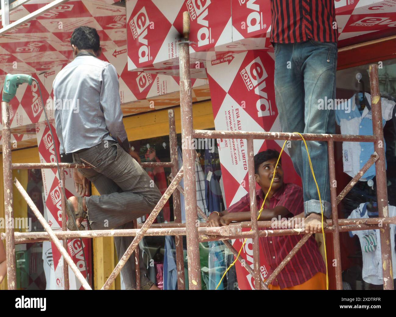 construction worker at a building site, employee in construction ...