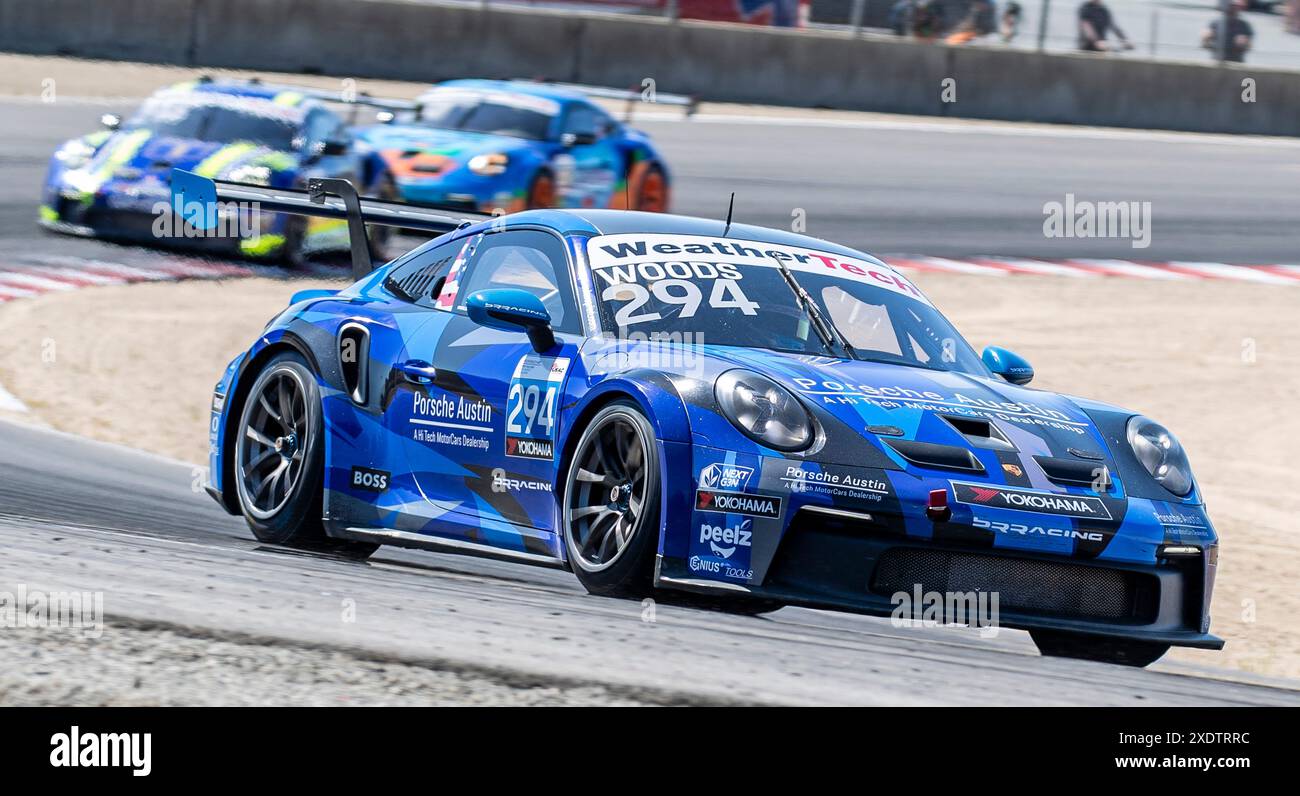 June 22 2024 Monterey, CA, U.S.A. BK Racing Driver Kevin Woods coming ...