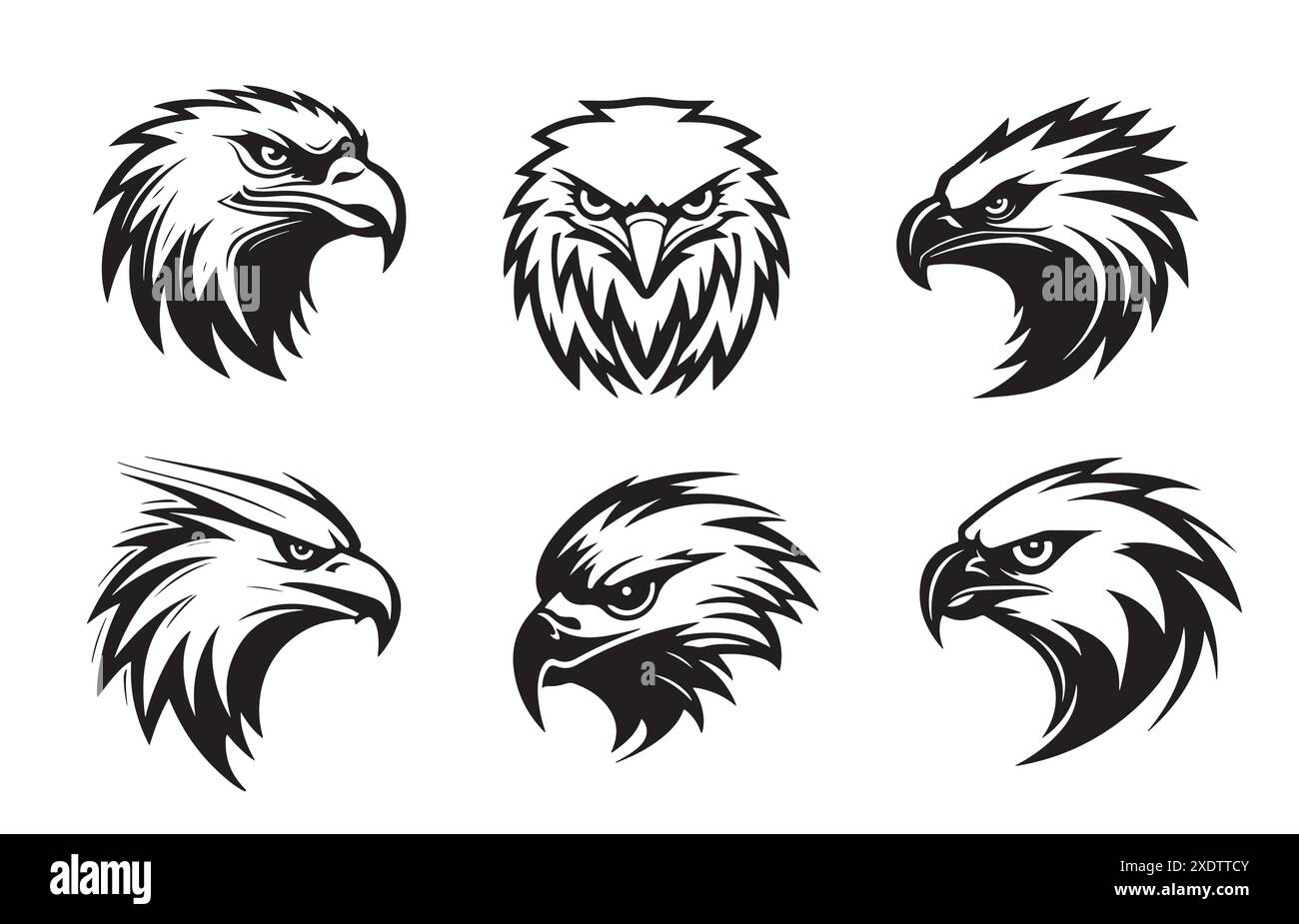 Stylized eagle head emblem illustration for your design Stock Vector ...