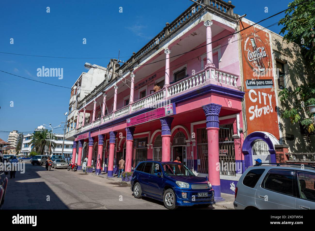 Mozambique, Sofala, Beira, Downtown, Old colonial building Stock Photo - Alamy