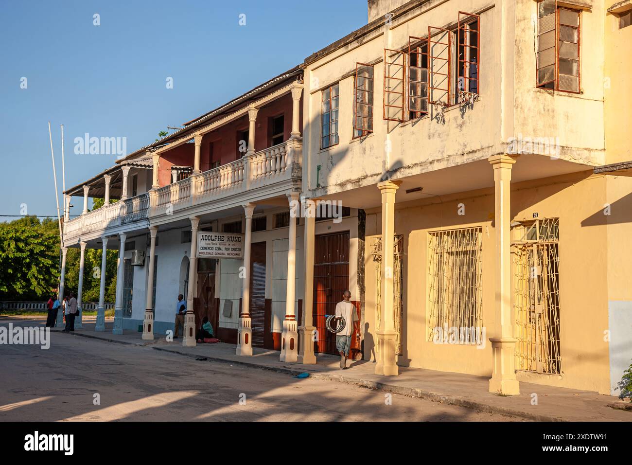 Mozambique, Sofala, Beira, Downtown, Old colonial building Stock Photo ...