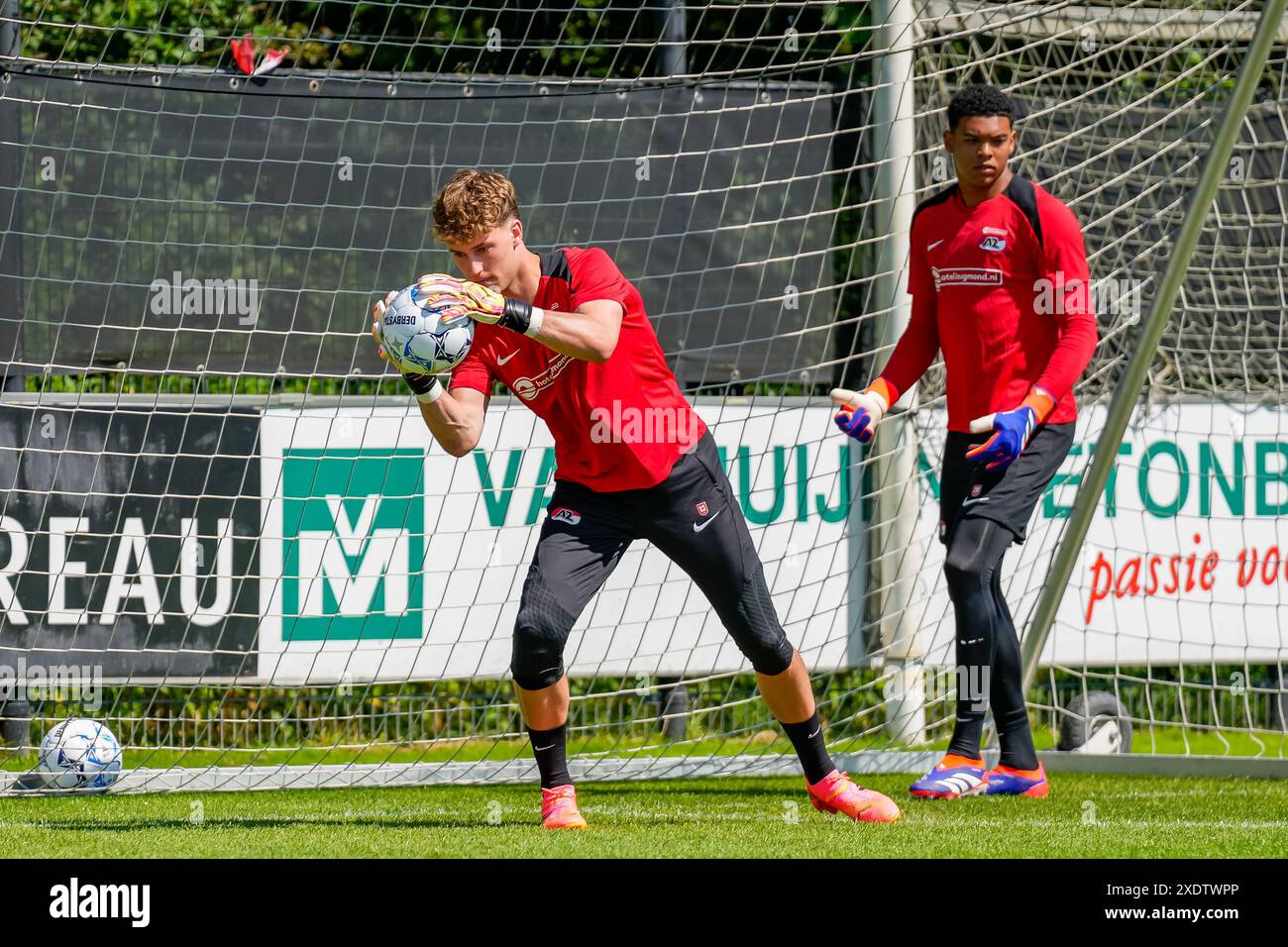 WIJDEWORMER, NETHERLANDS - JUNE 24: AZ keeper Sem Westerveld, Rome ...