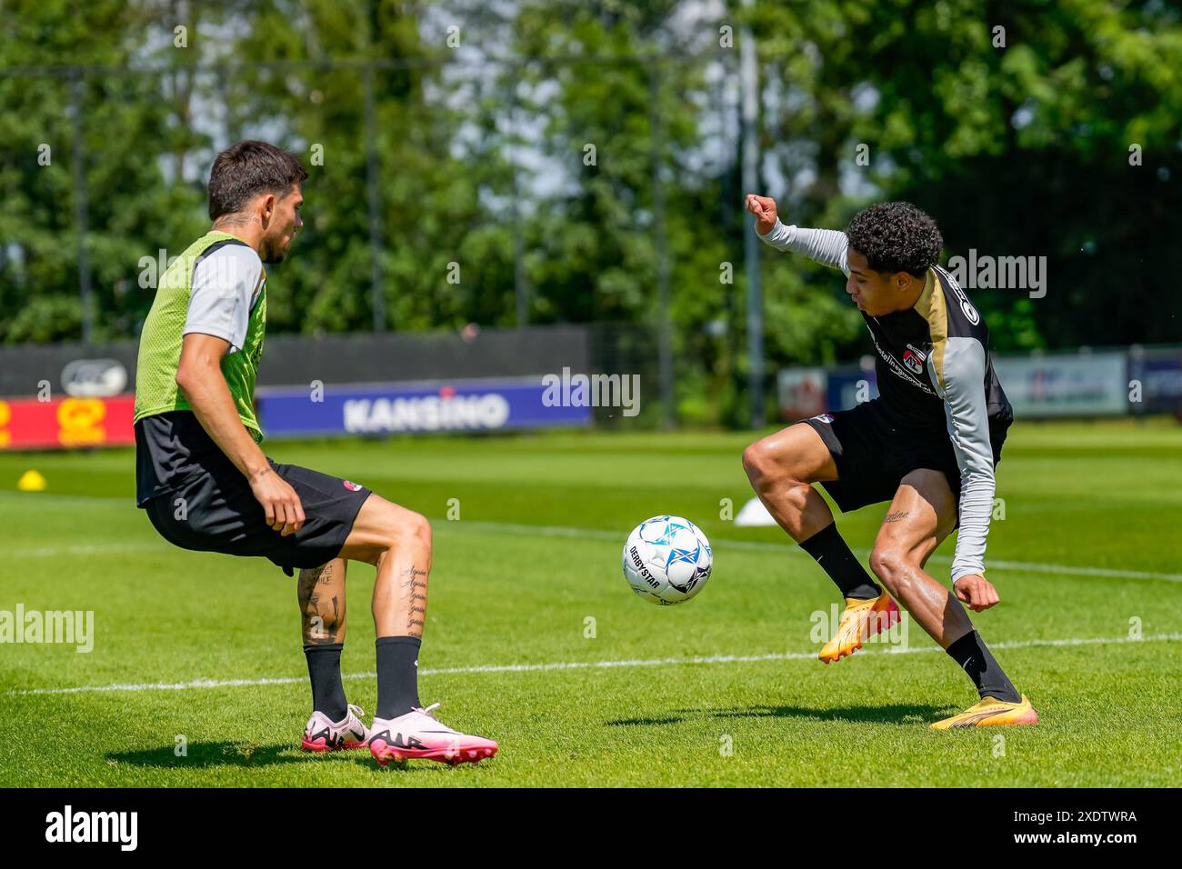 WIJDEWORMER, NETHERLANDS - JUNE 24: Denso Kasius of AZ, Ro-Zanelo Daal ...